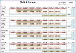 》Free Printable 10 Hour Shift Schedule Template