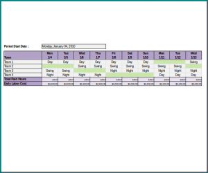 》Free Printable 10 Hour Shift Schedule Template