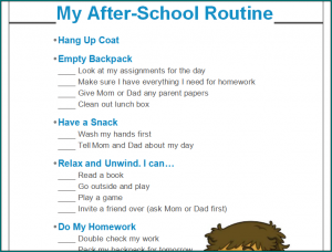 》Free Printable After School Schedule Template