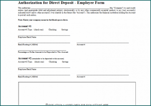 》Free Printable Bank Direct Deposit Form