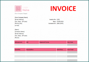 》Free Printable Blank Invoice Template