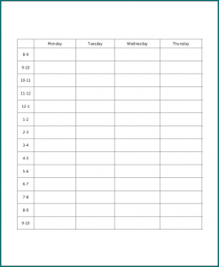 》Free Printable Blank Schedule Template