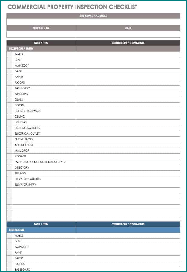  Free Printable Building Maintenance Checklist Template Bogiolo