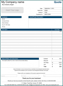 》Free Printable Building Quote Template
