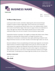 》Free Printable Business Letterhead Template