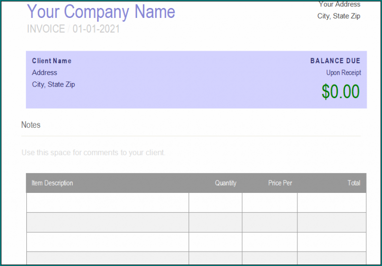》Free Printable Carpenter Receipt Template