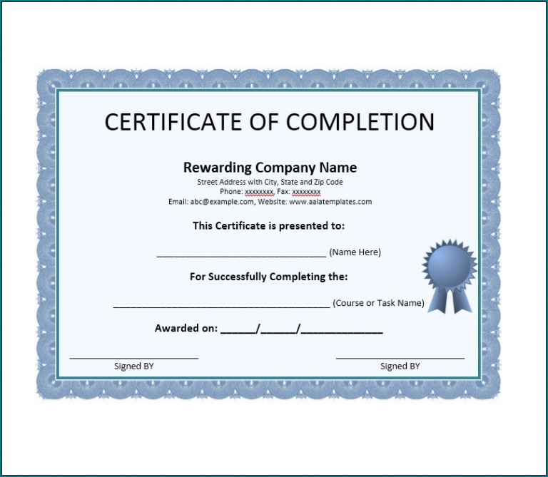 》Free Printable Certificate Of Accomplishment Template