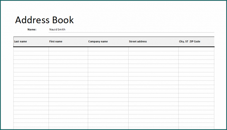 》Free Printable Company Phone Directory Template