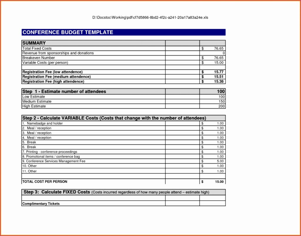 》Conference Planning Template