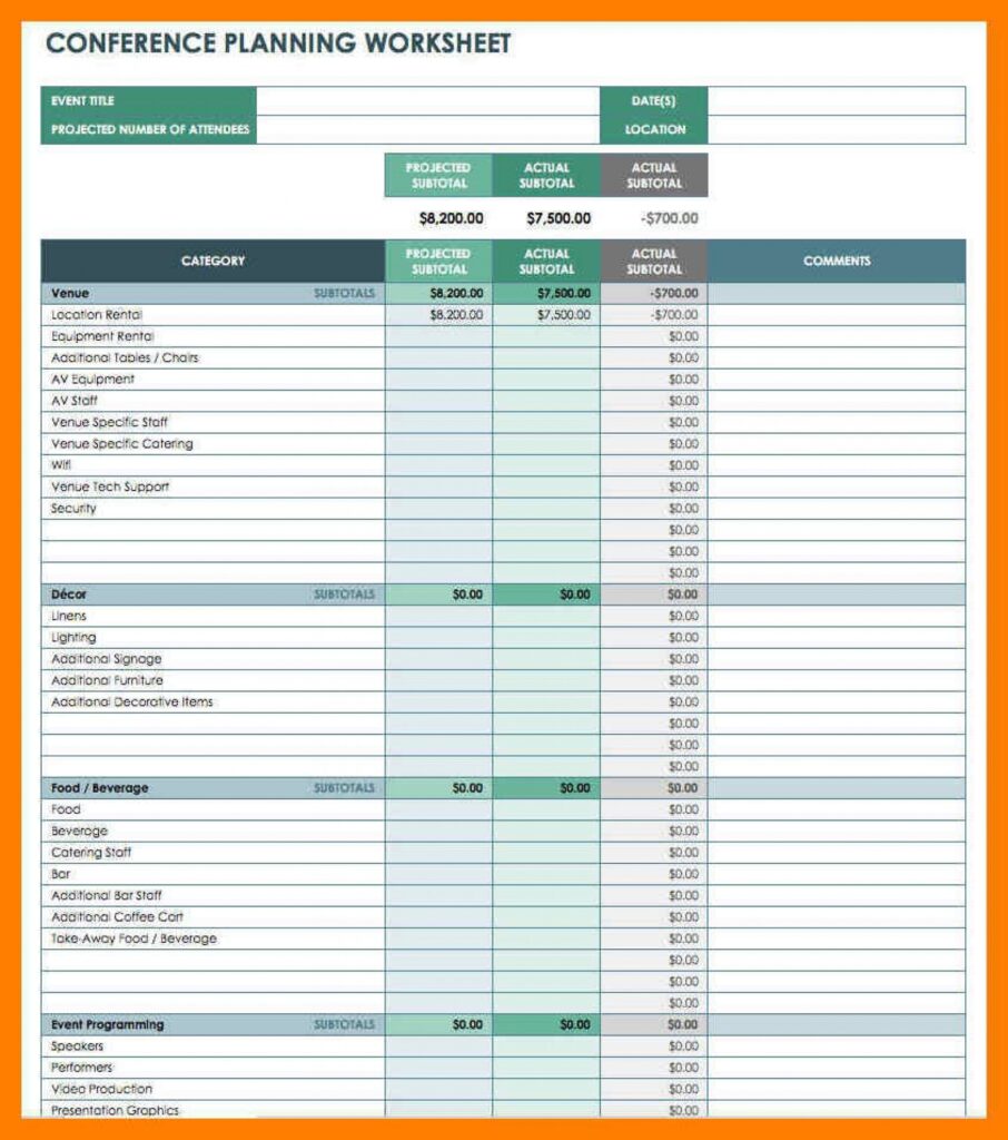 》Conference Planning Template