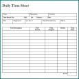 》Free Printable Daily Timesheet Template