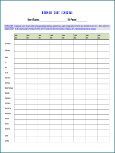 》Free Printable Debt Schedule Template