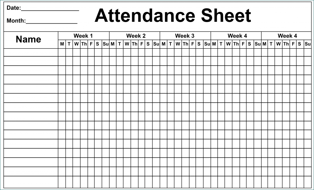  Free Printable Employee Absence Schedule Template Bogiolo