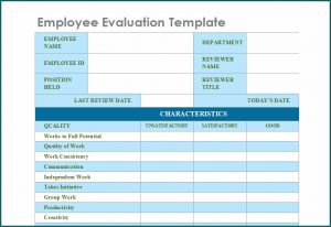 》Free Printable Employee Evaluation Template