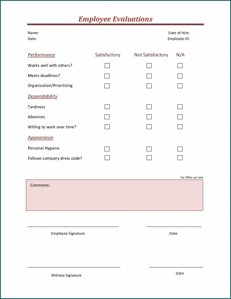 》Free Printable Employee Feedback Form