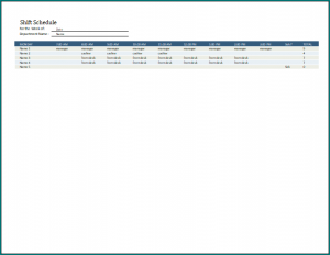 》Free Printable Employee Shift Schedule Template