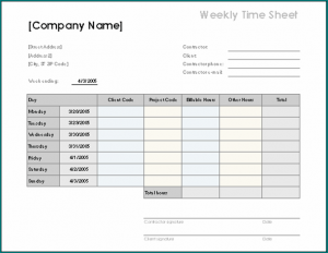》Free Printable Employee Time Sheet Form