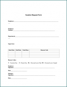 》Free Printable Employee Vacation Request Form