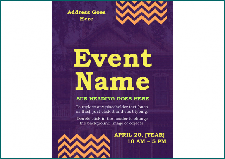 》Free Printable Event Flyer Template