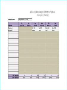 》Free Printable 10 Hour Shift Schedule Template