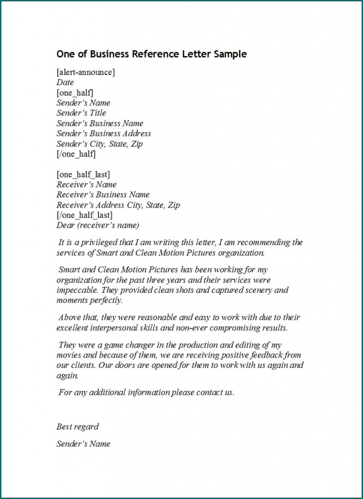 》Free Printable Business Letter Layout