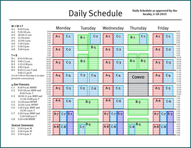》Free Printable Daily Schedule Template Excel