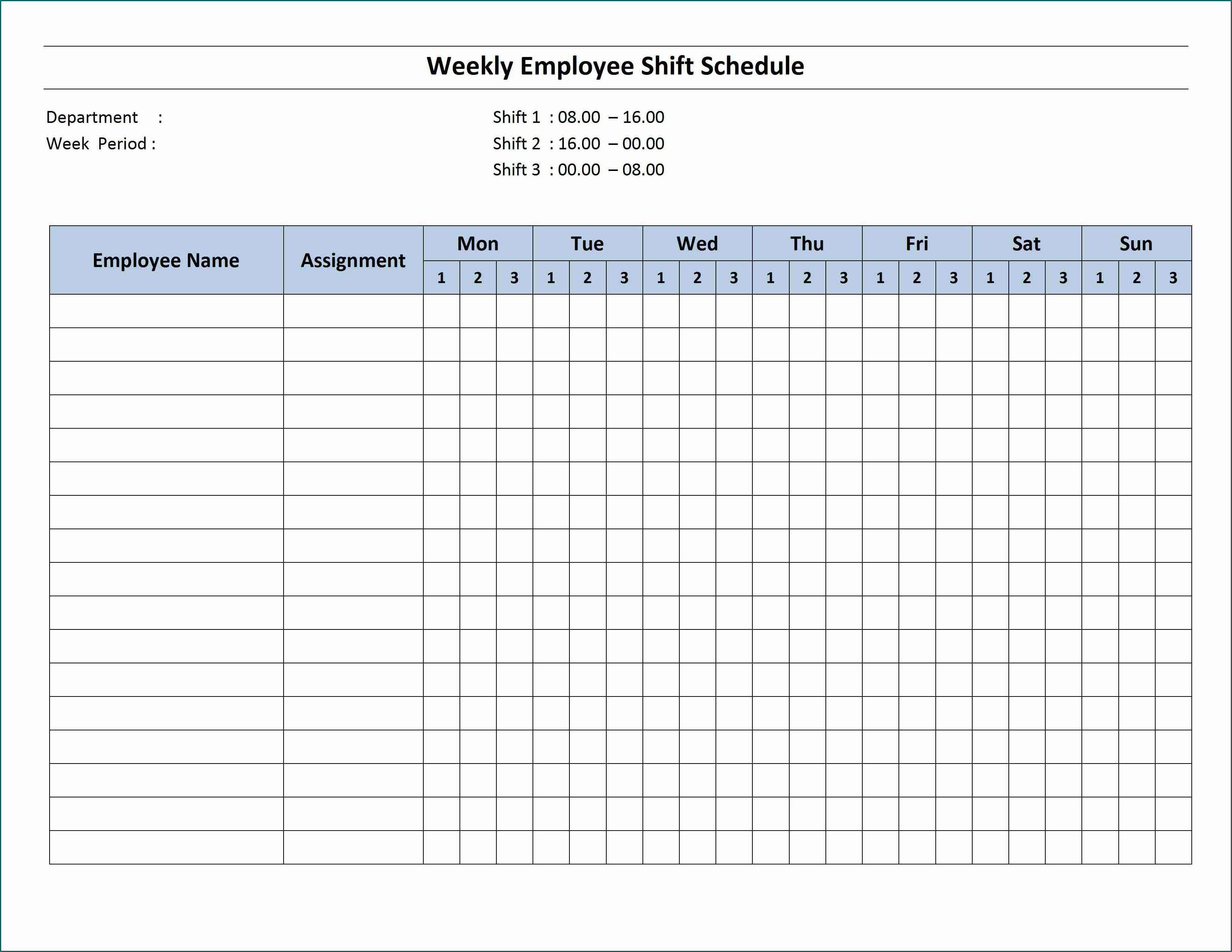  Free Printable Excel Work Schedule Template Bogiolo