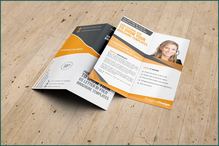 》Free Printable Half Fold Brochure Template