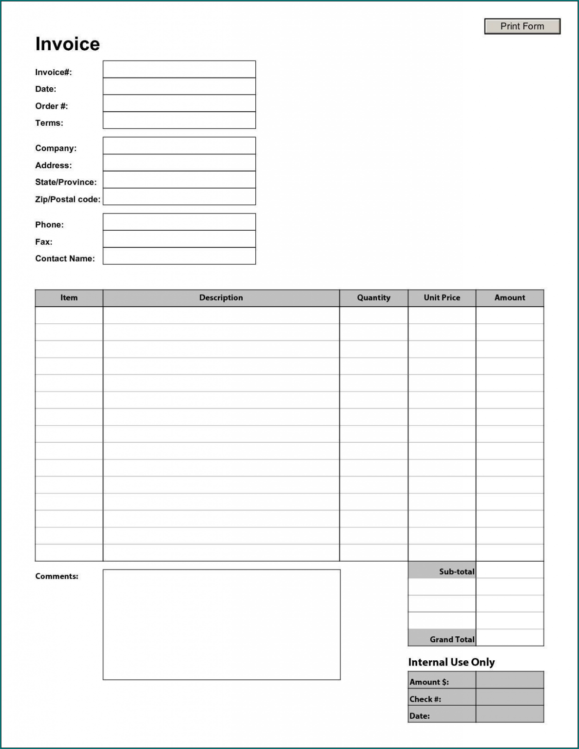 》Free Printable Home Repair Receipt Template