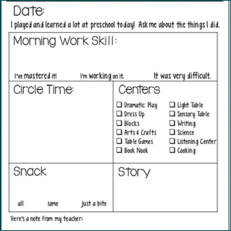  Free Printable Preschool Daily Schedule Template Bogiolo