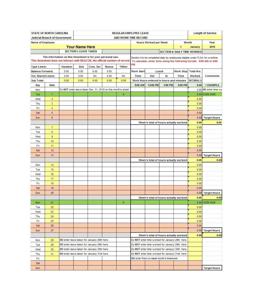 》Vacation and Leave Tracker Template
