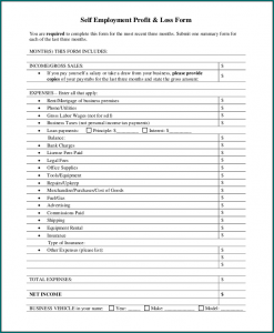 》Free Printable Profit And Loss Statement Template For Self Employed