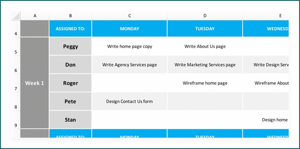 》Free Printable Project Schedule Template Excel