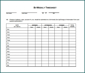 》Free Printable Simple Timesheet Template