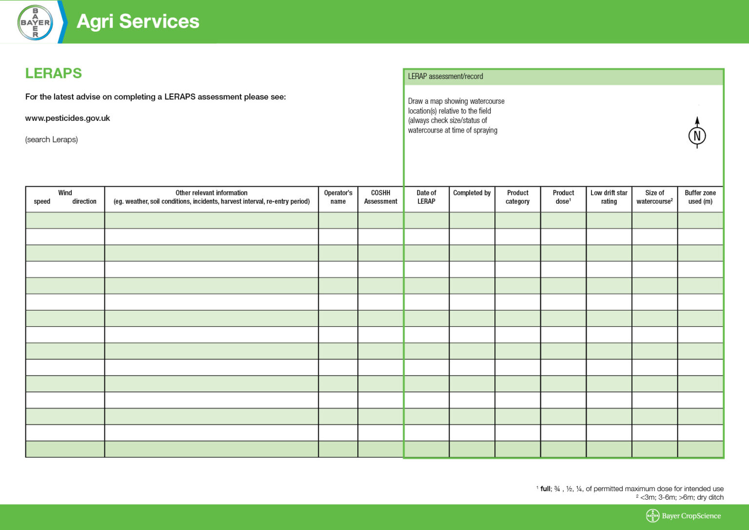 》Spray Record Sheet Template (Excel)