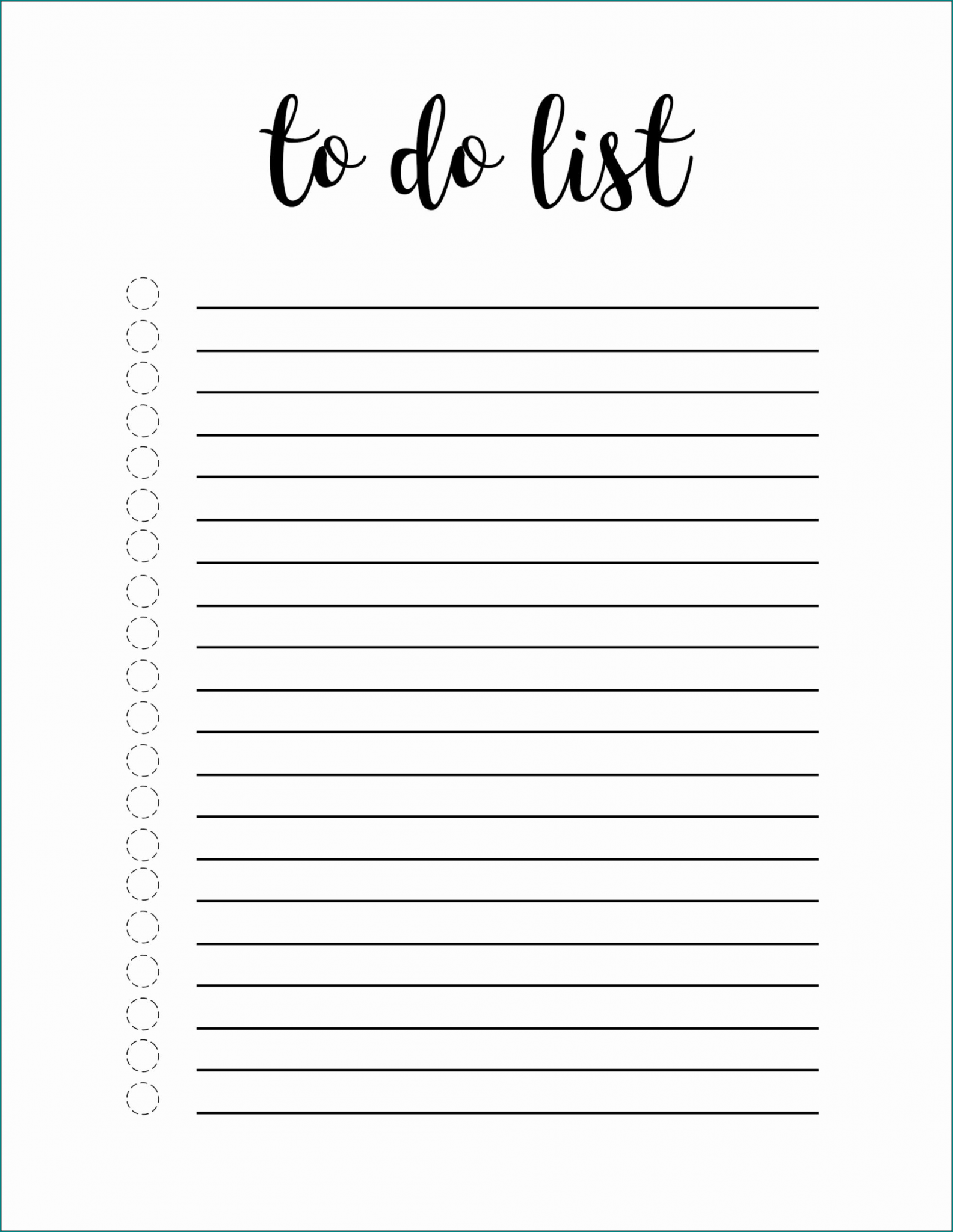 》Free Printable To Do List Template