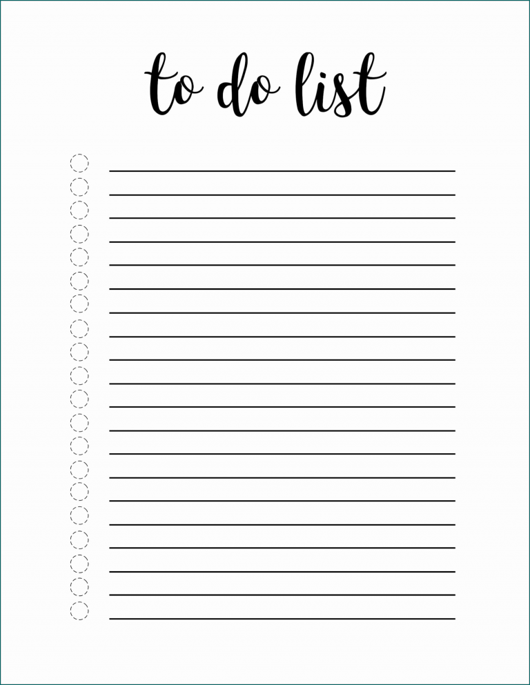 》Free Printable To Do List Template