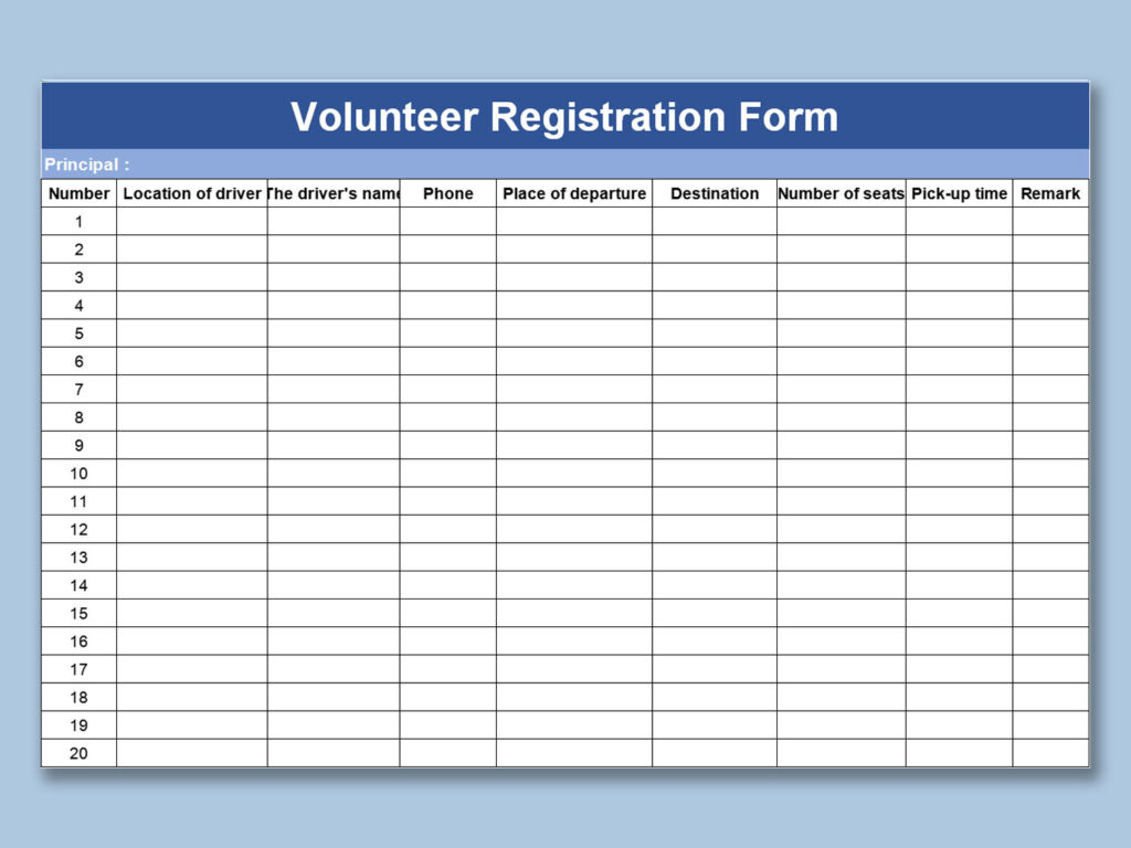 》Printable Volunteer Registration Form