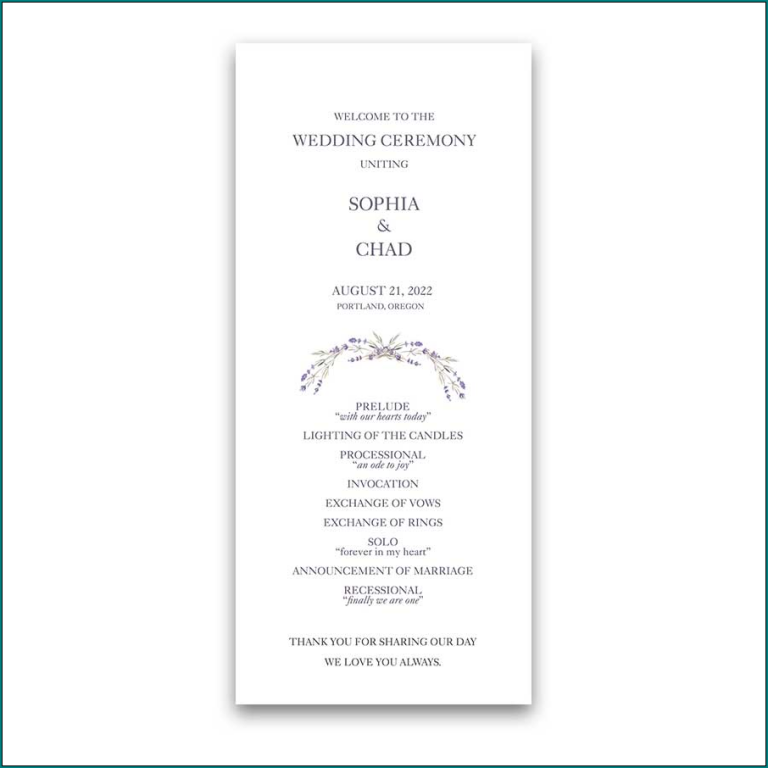 》Free Printable Wedding Program Fan Template