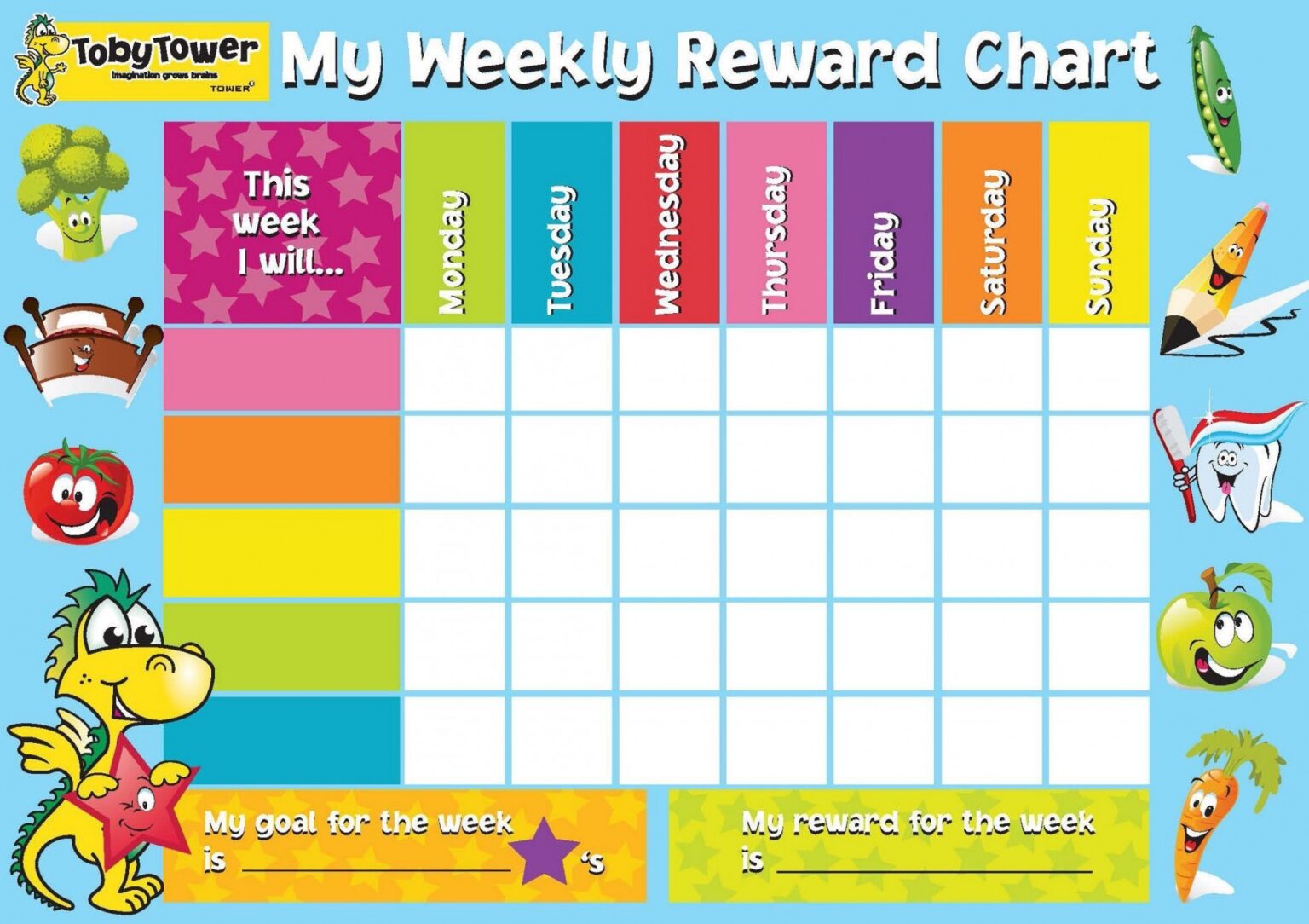 Example of Weekly Behavior Chart Template | Bogiolo