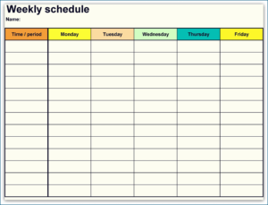 》Printable Weekly Calendar Template