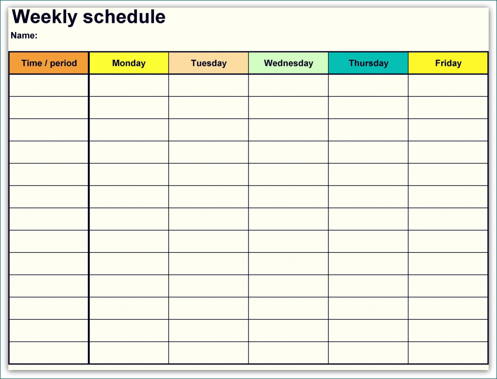 》Free Printable Weekly Schedule Template