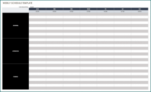 》Free Printable Weekly Schedule Template Excel