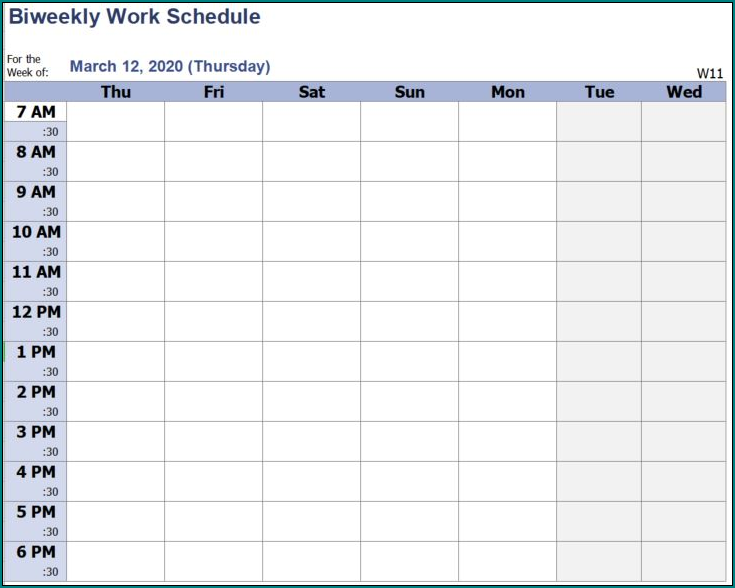  Free Printable Weekly Work Schedule Template Bogiolo