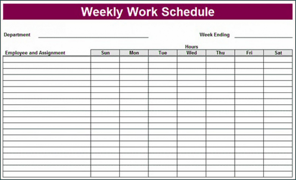 》Free Printable Weekly Workout Schedule Template