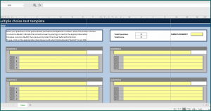 》Free Printable Excel Multiple Choice Test Template