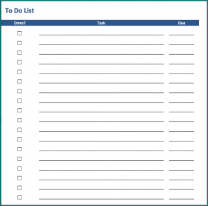 》Free Printable Excel To Do List Template