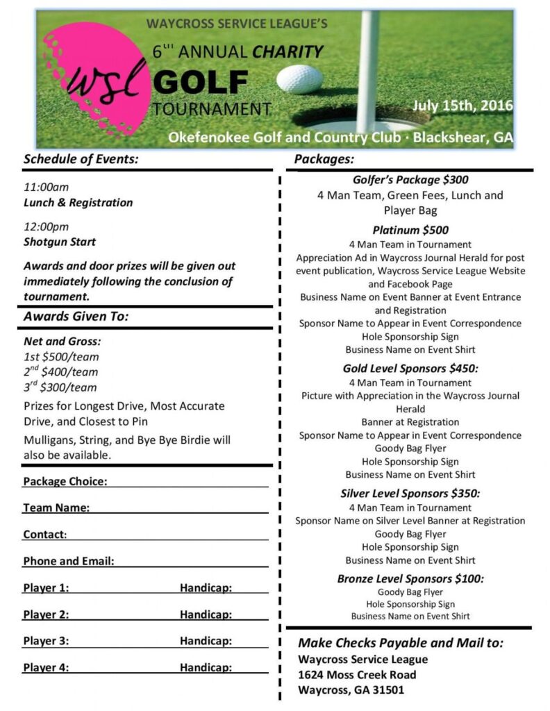 》Golf Tournament Planning Template