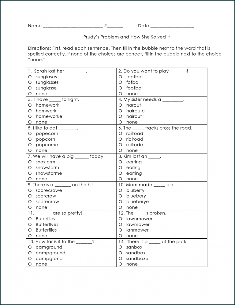 》Free Printable Multiple Choice Template Word