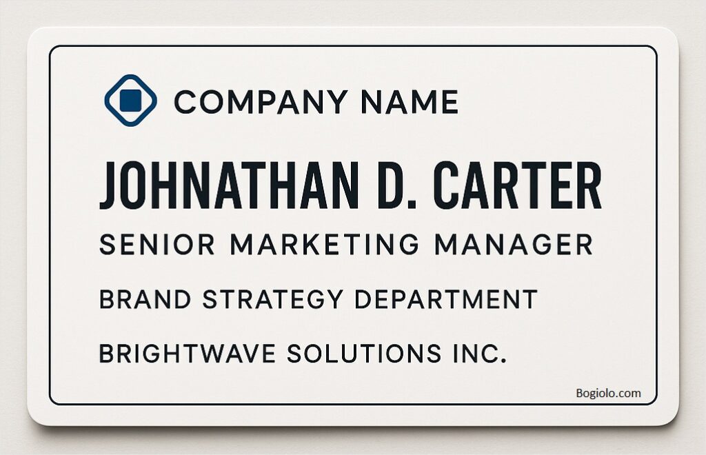 》Free Customizable Name Tag Template (Word)